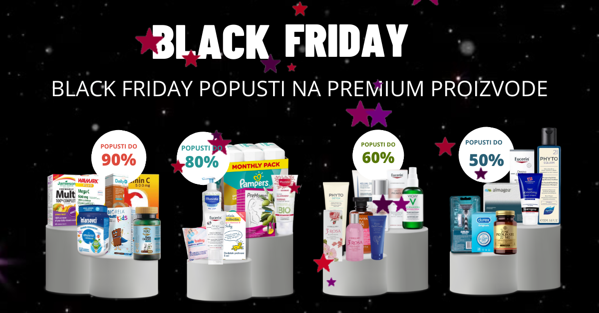 Novi Black friday popusti do -90% povodom otvaranja nove ljekarne ...