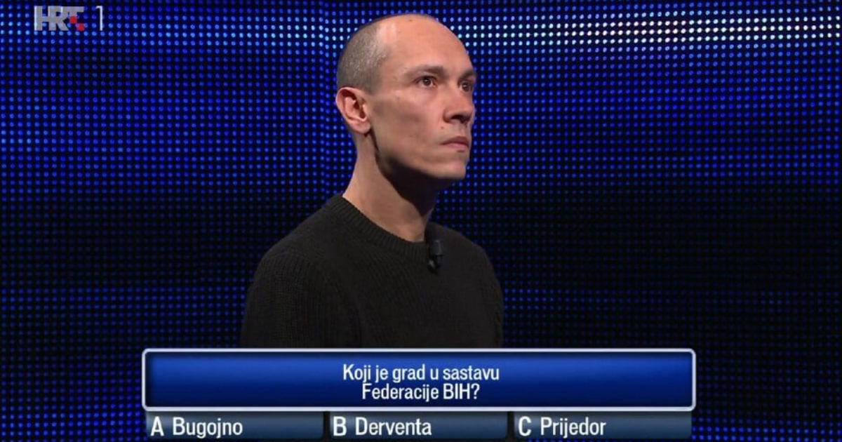 Na ovo pitanje o Federaciji BiH odgovor nisu znali ni natjecatelj ni ...
