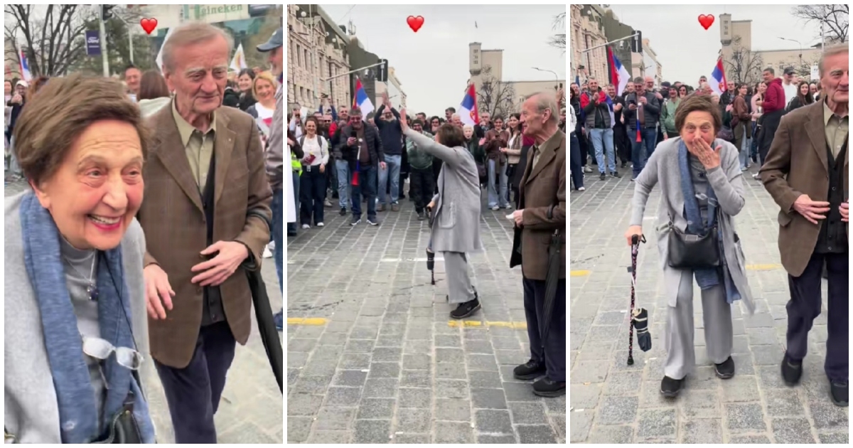 Beograd priča o baki s prosvjeda, svi okupljeni vikali joj: "Bako, mi ...