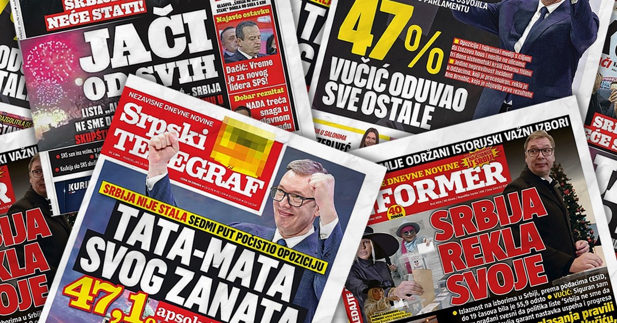 Ovo su naslovnice Vučićevih tabloida - Index.hr
