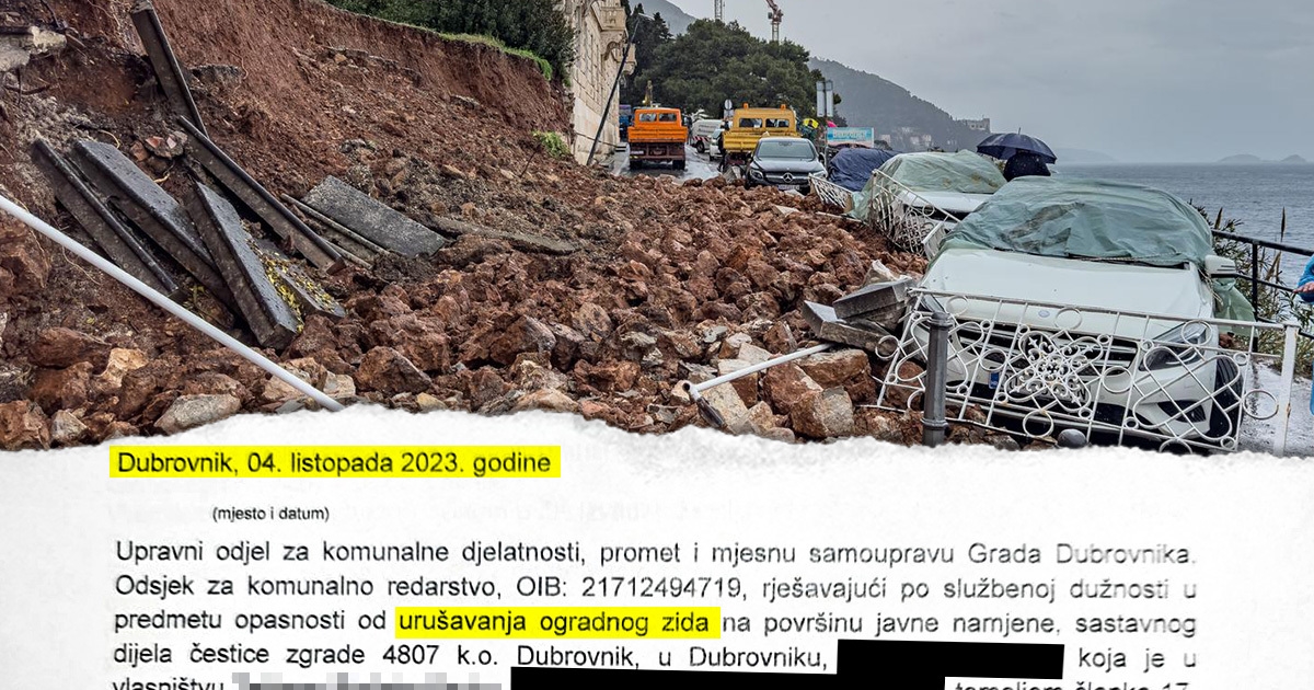 Godinu i pol se znalo da se zid u Dubrovniku može urušiti. Ništa nije ...