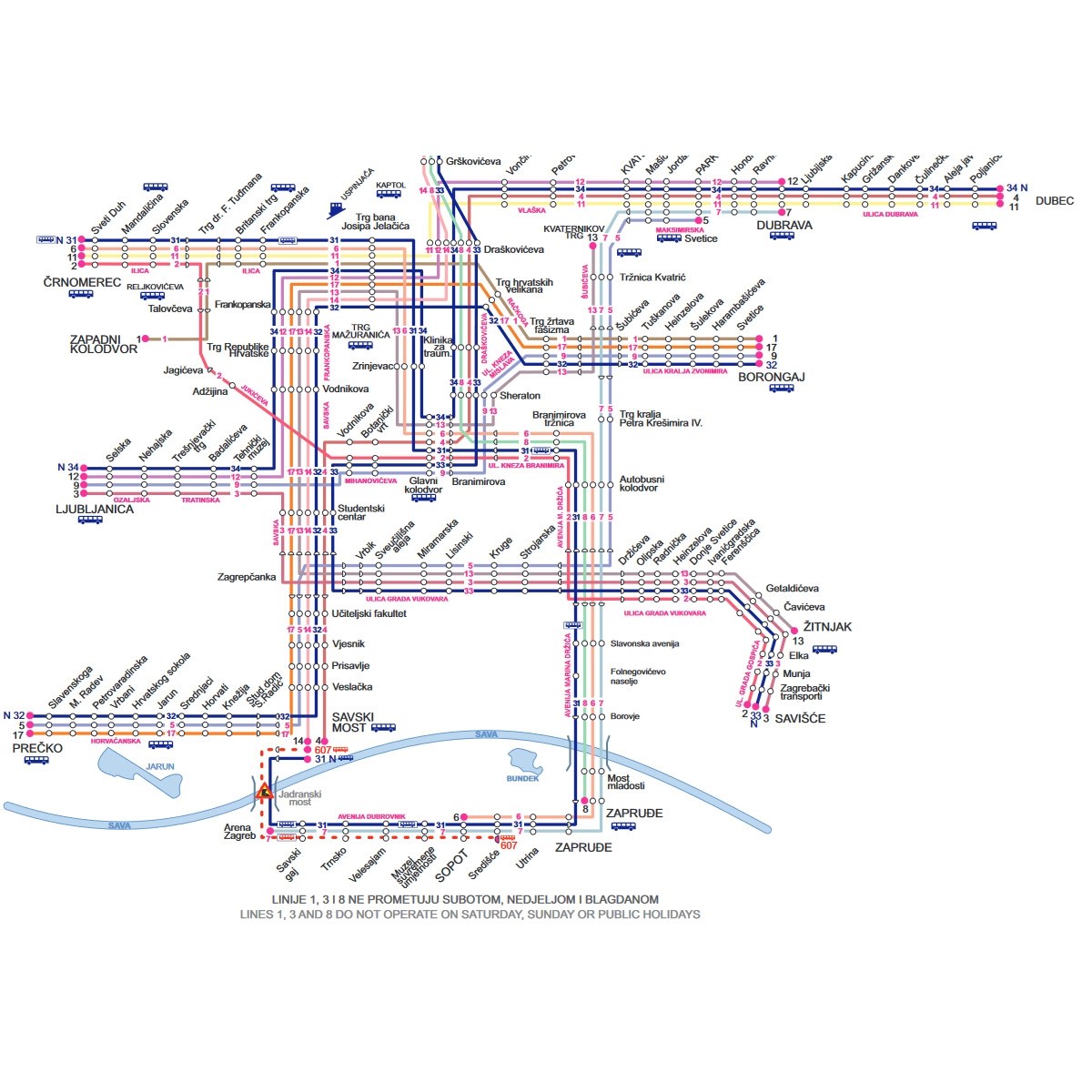 Tri tramvajske linije u Zagrebu sutra voze izmijenjenim trasama - Index.hr