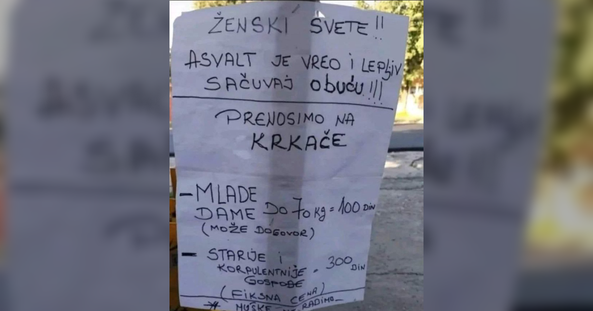 "Muške ne radimo": Osvanuo oglas u Srbiji, hit je na društvenim mrežama ...