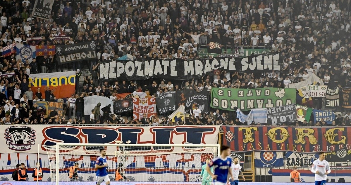 Torcida na Poljud donijela transparente oduzete drugim grupama i ...