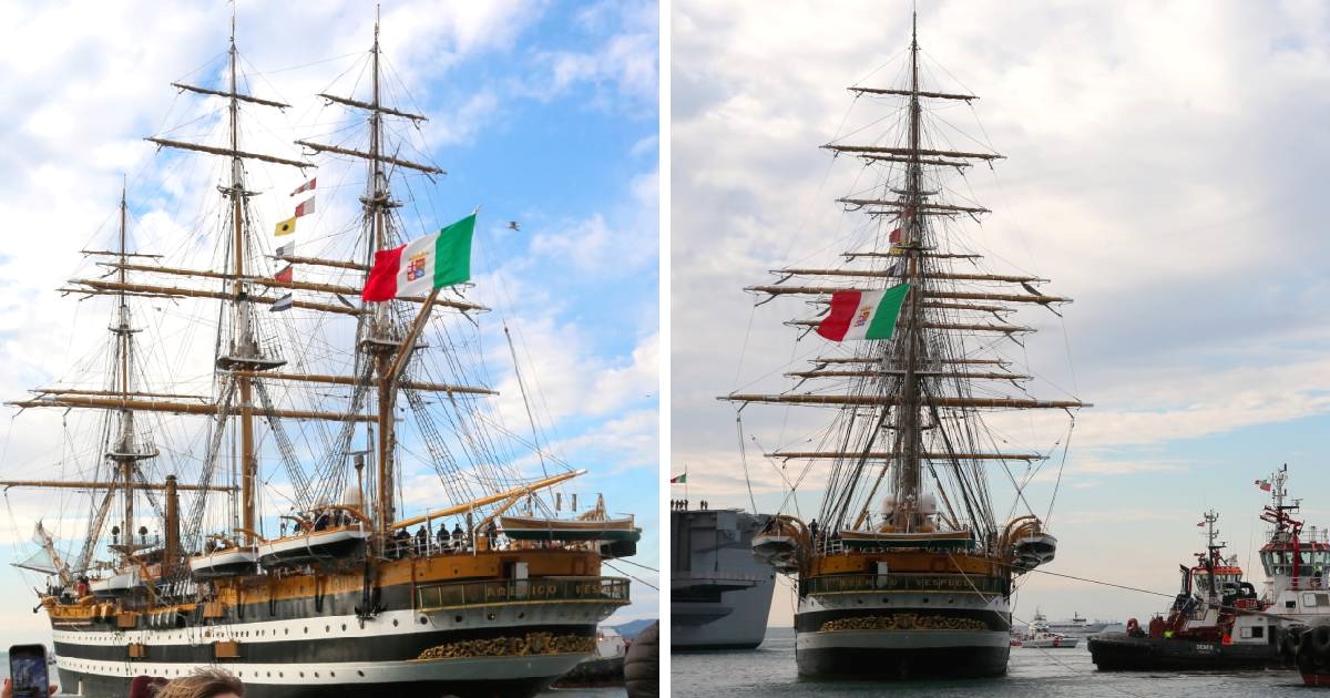 U Trst uplovio "najljepši brod na svijetu", jedrenjak Amerigo Vespucci ...