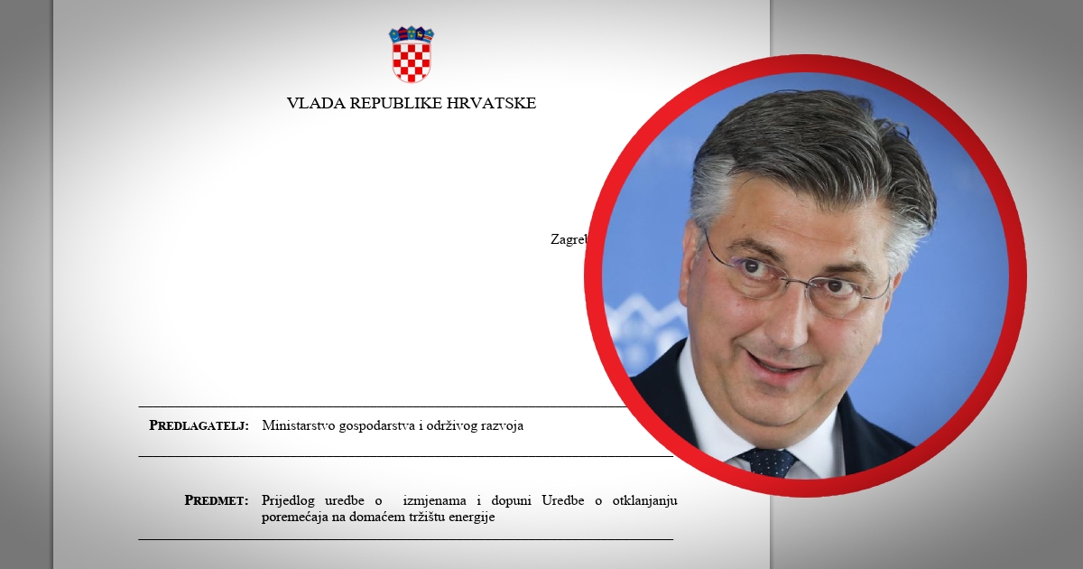 Ovo je uredba iz velike plinske afere koju je potpisao Plenković - Index.hr