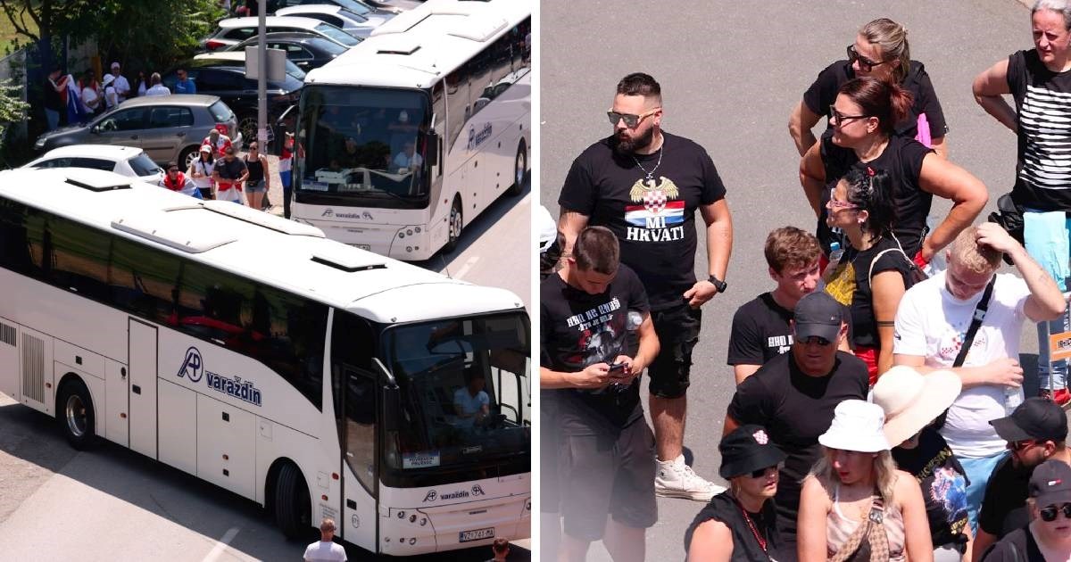 FOTO Pred VIP ulaz stigli autobusi iz Varaždina puni Thompsonovih ...