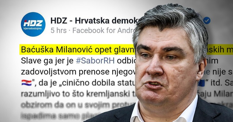HDZ o Milanoviću: Baćuška je opet glavna zvijezda ruskih medija. Rokaj ...
