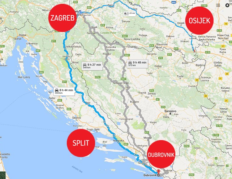 ROAD MAP Avoid paying for recklessly expensive Croatian highways - Index.hr