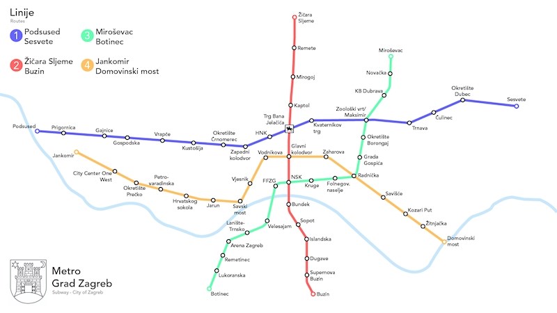 Netko je napravio prijedlog linija za metro u Zagrebu, dosta dobro ...